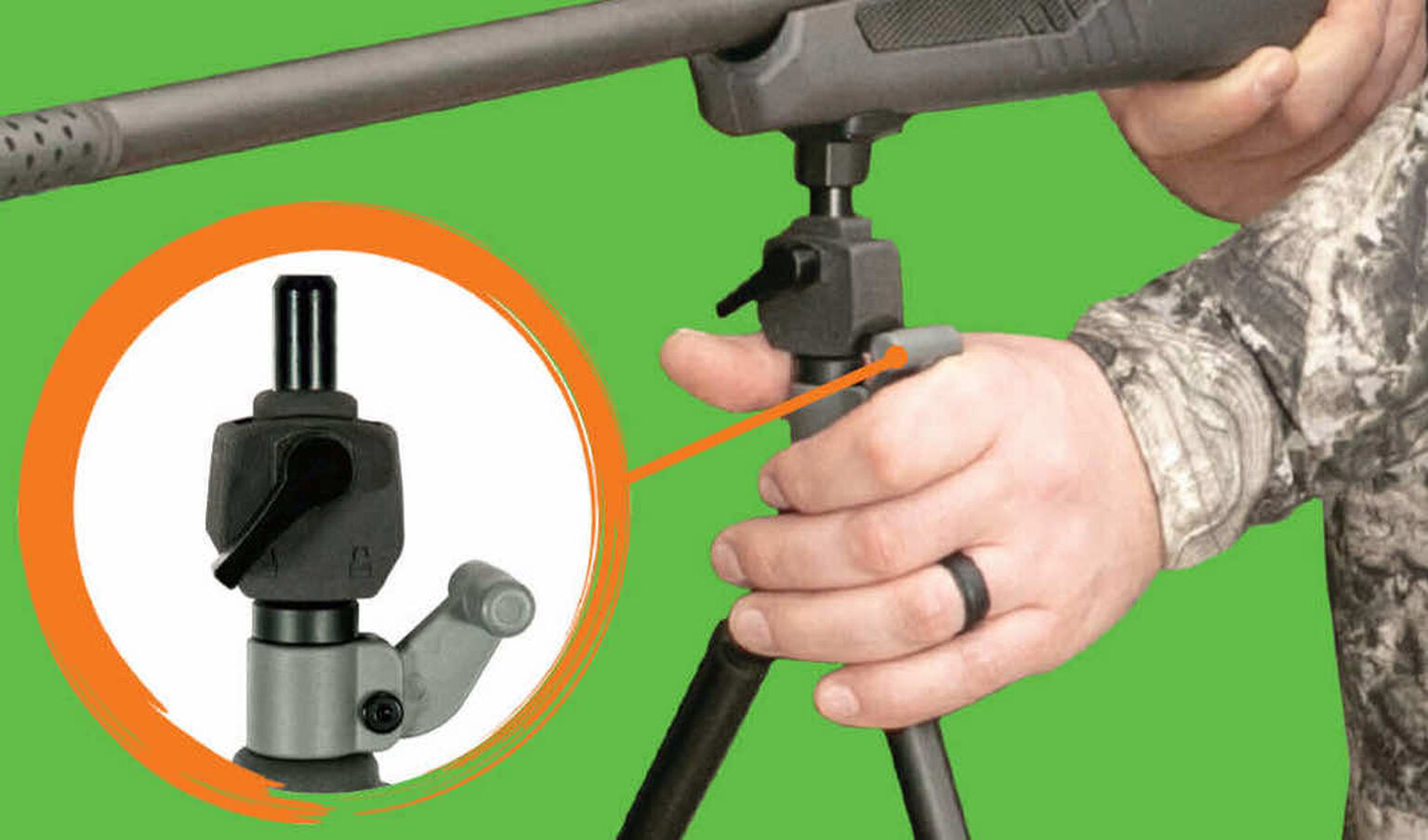 Buy Trigger Stick Gun Mounted Bipods with MagnaSwitch - Primos Hunting