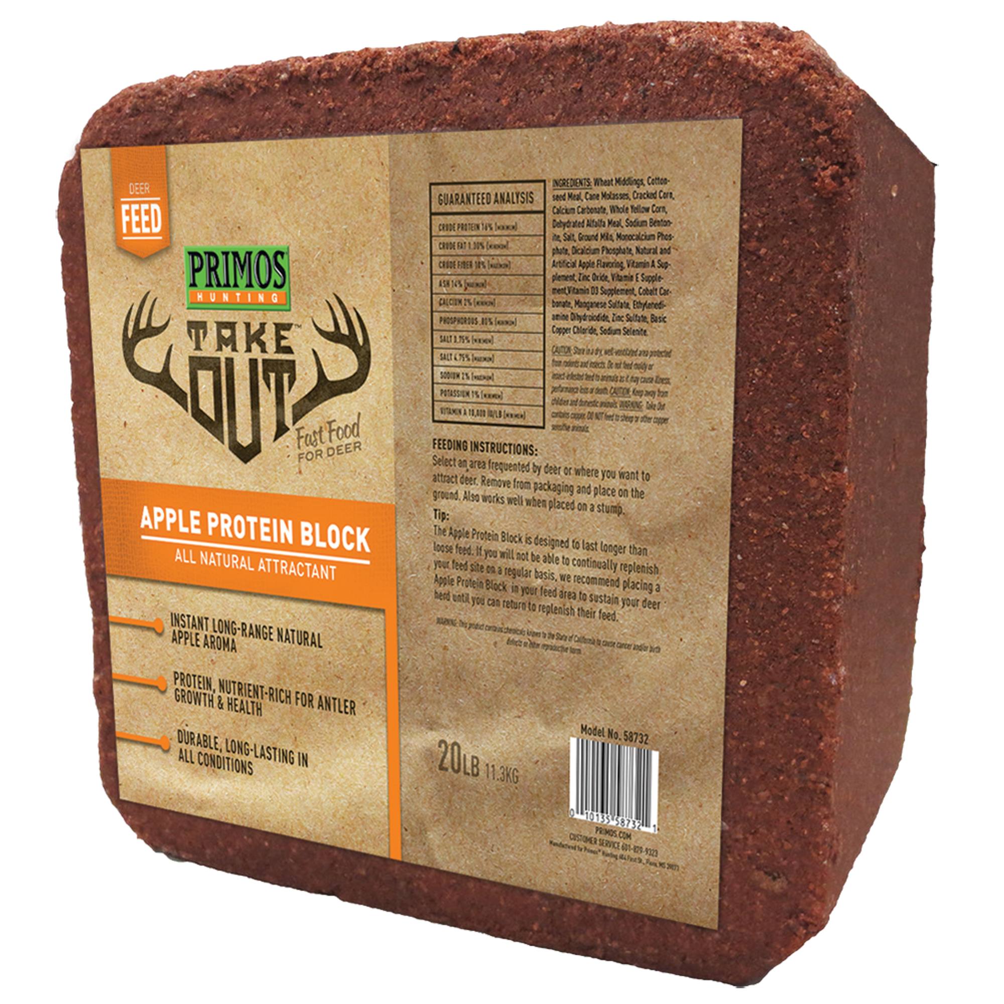 Buy Take Out Block Apple Protein Brown 20 lb. Block - Primos Hunting